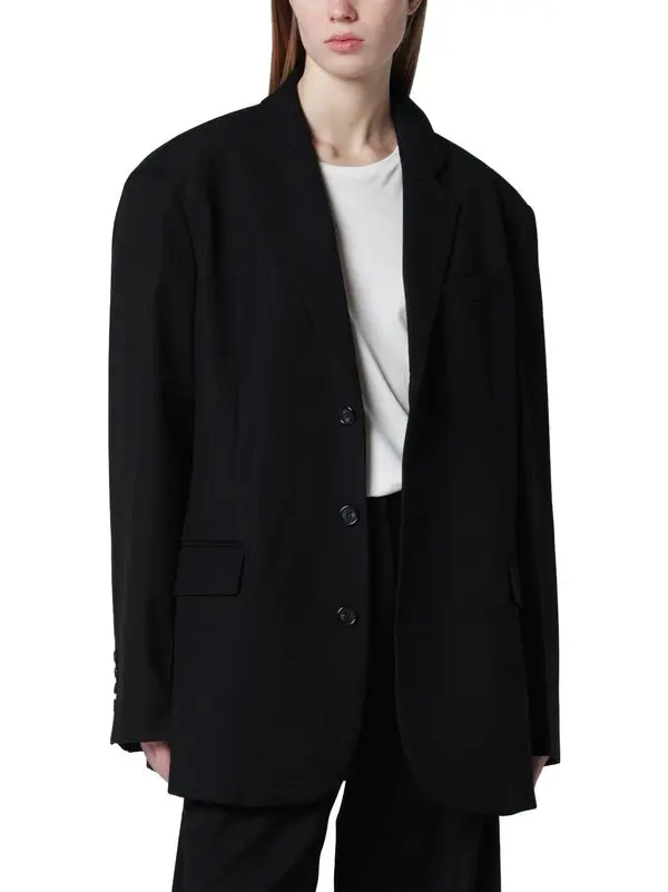 THE FRANKIE SHOP Oversized Single-breasted Gelso Jacket - Black