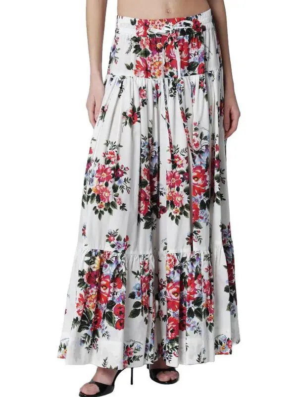 Dolce & Gabbana Floral Print Long Skirt - Multicolor