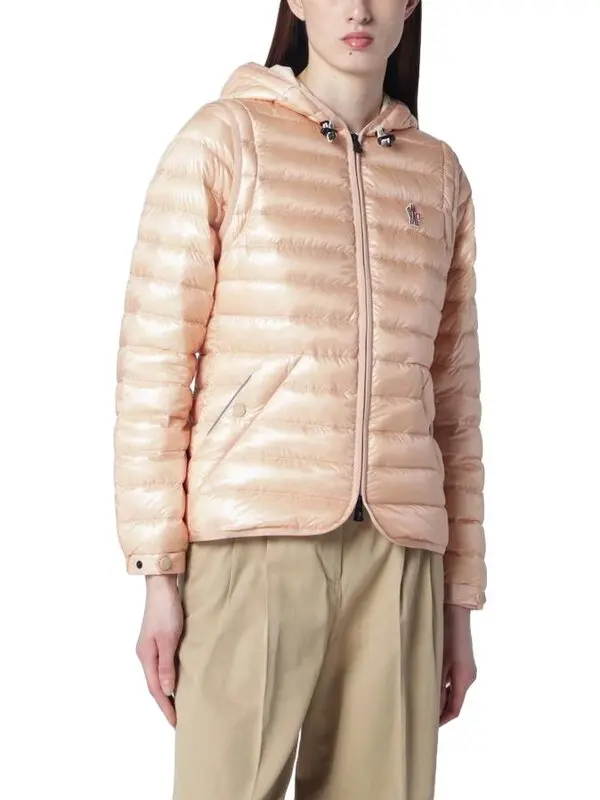 Moncler Karura Short Transformable Down Jacket - Pink