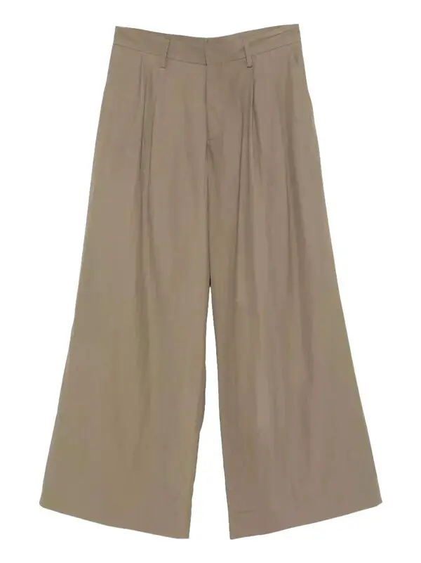 ERL Pleated Wide-leg Trousers - Green