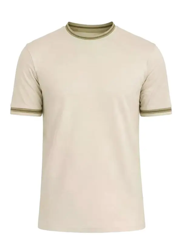 BOSS Contrast-tipping T-shirt - Neutrals