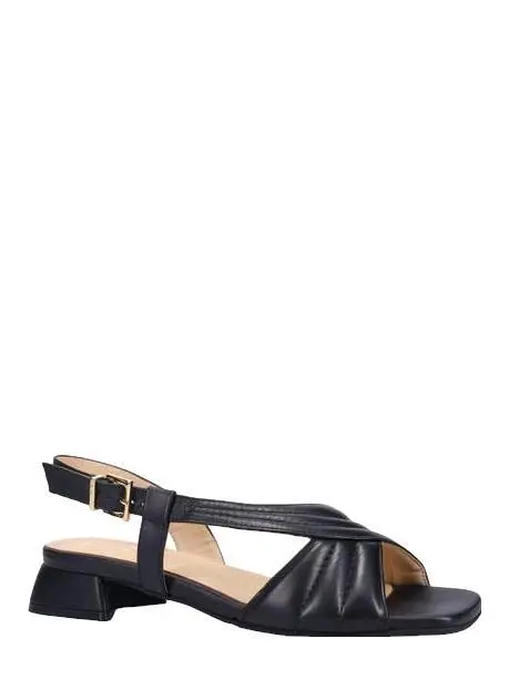 Ron White Blair Slingback Leather Sandal - Onyx