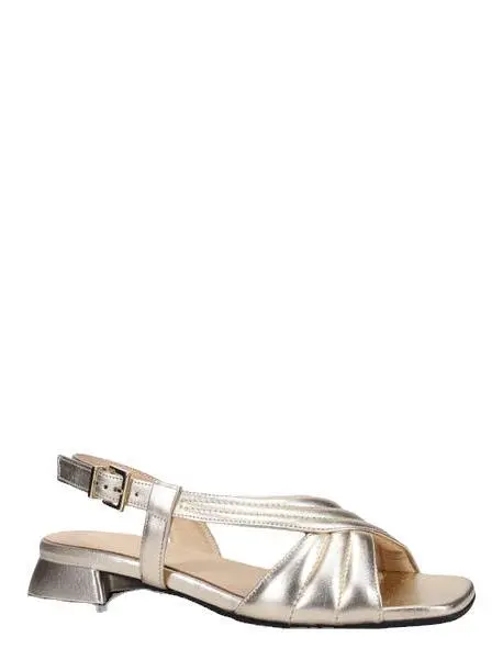 Ron White Blair Slingback Leather Sandal - Platino