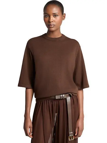 Michael Kors Cashmere T-shirt - Brown