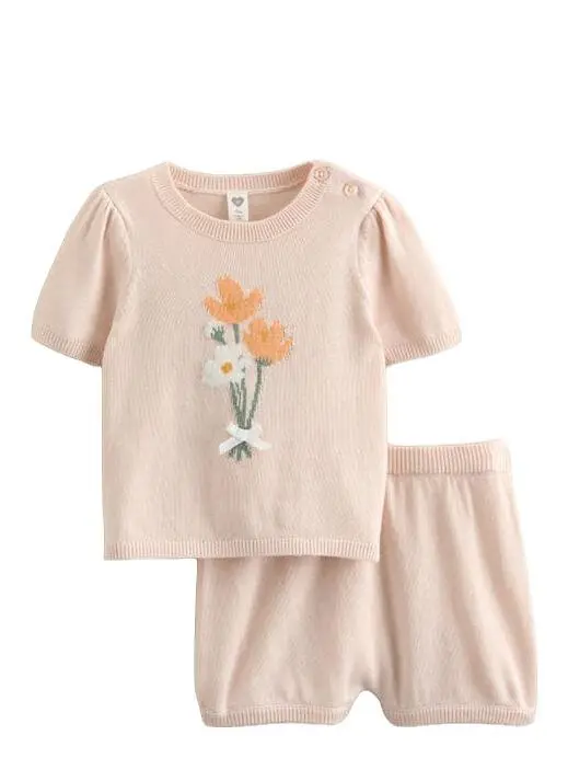 Nordstrom Sweater And Shorts Set - Pink Heaven Bouquet