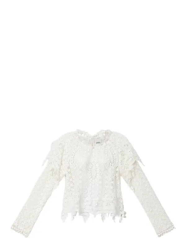 Isabel Marant Hyliana Guipure Lace Top - White