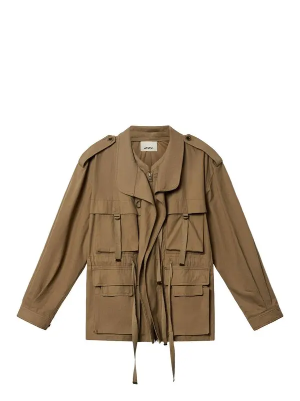 Isabel Marant Beriza Cotton Canvas Jacket - Khaki