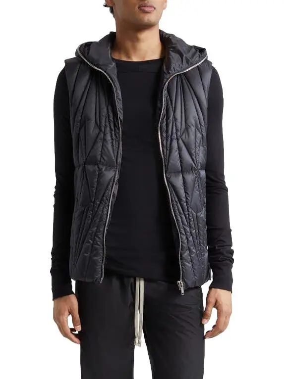 Moncler Geocamo Ziplock Hooded Down Vest - Black