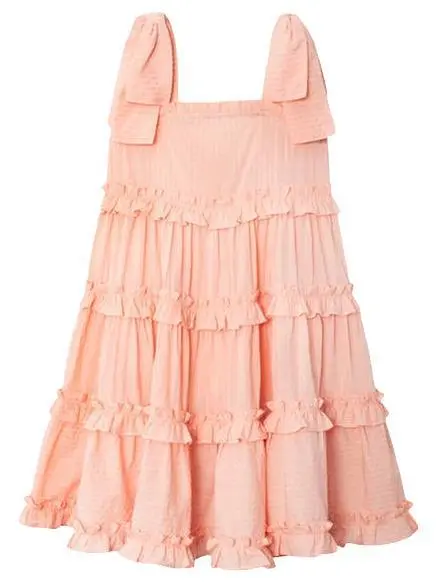 MABEL + HONEY Tiered Tank Dress - Pink