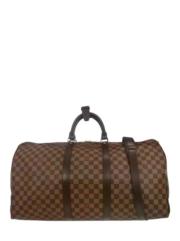 LOUIS VUITTON 2006 55 Keepall Bandouliere Damier Duffle Bag - Brown