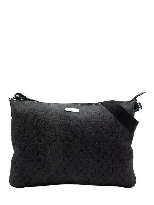 Gucci Gg Denim Crossbody Bag - Black
