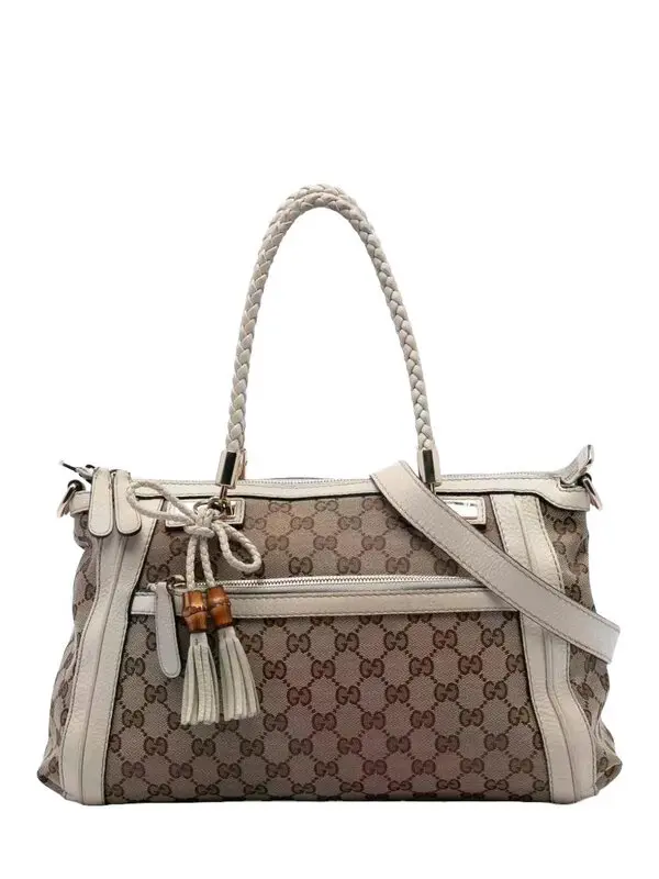 Gucci Gg Canvas Bella Satchel - Brown