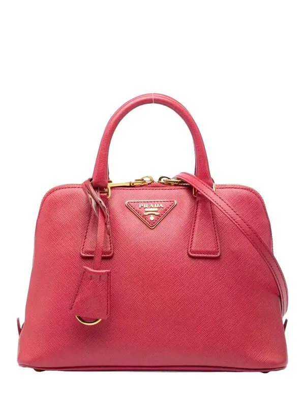 Prada Small Saffiano Lux Promenade Satchel - Pink