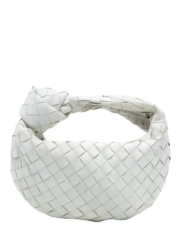 Bottega Veneta 2012-2025 Mini Nappa Intrecciato Jodie Hobo Bag - White