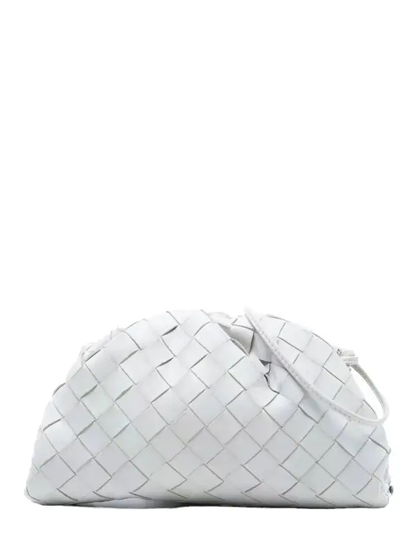 Bottega Veneta Nappa Intrecciato Mini Pouch Crossbody Bag - White