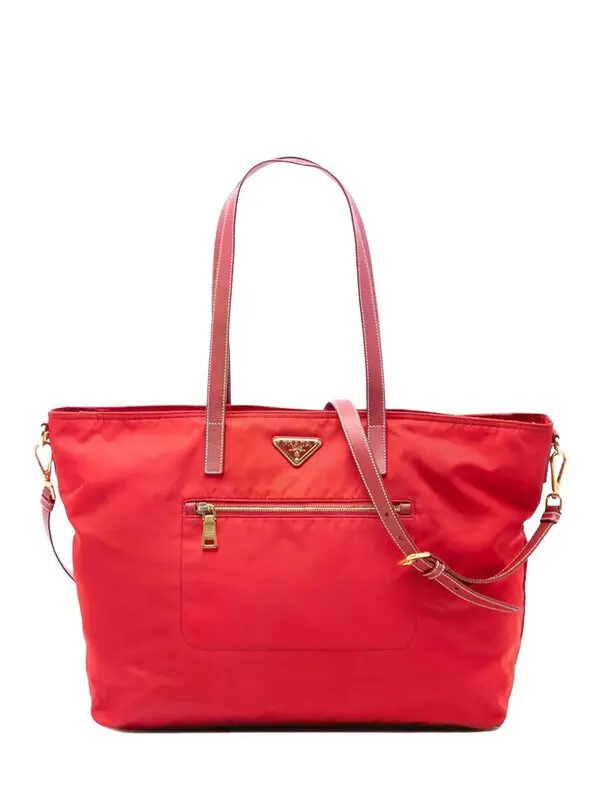 Prada Tessuto Satchel - Red