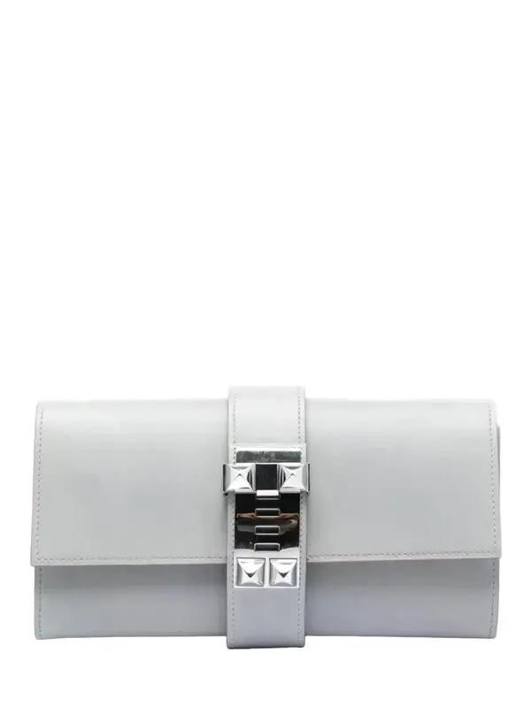 Hermès 2013 Tadelakt Medor 23 Clutch - Grey