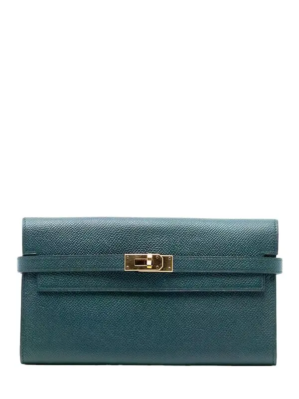 Hermès 2018 Epsom Kelly Longue Wallet - Green