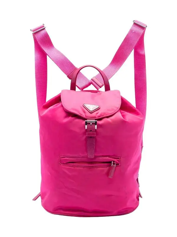 Prada Tessuto Drawstring Backpack - Pink