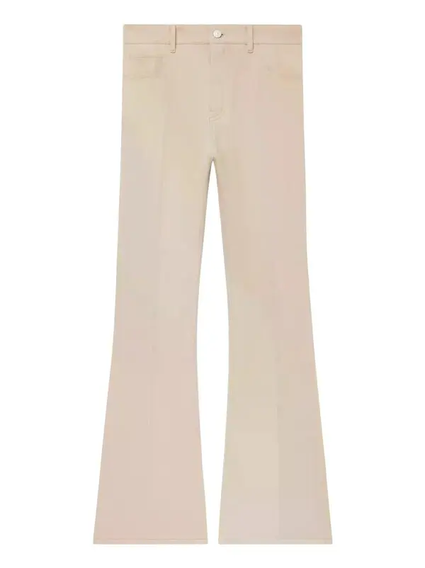 COURREGES Twill-weave Bootcut Trousers - Neutrals