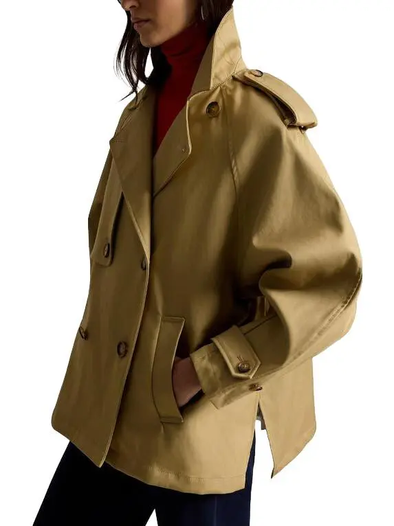 Polo Ralph Lauren Balloon Cotton Twill Trench Coat - Khaki