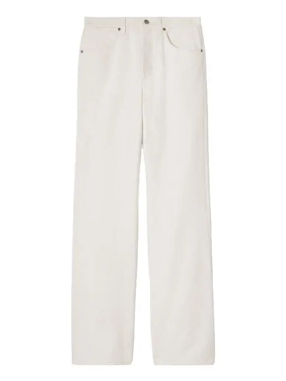 Gucci Gg Cotton Denim Jacquard Pants - White