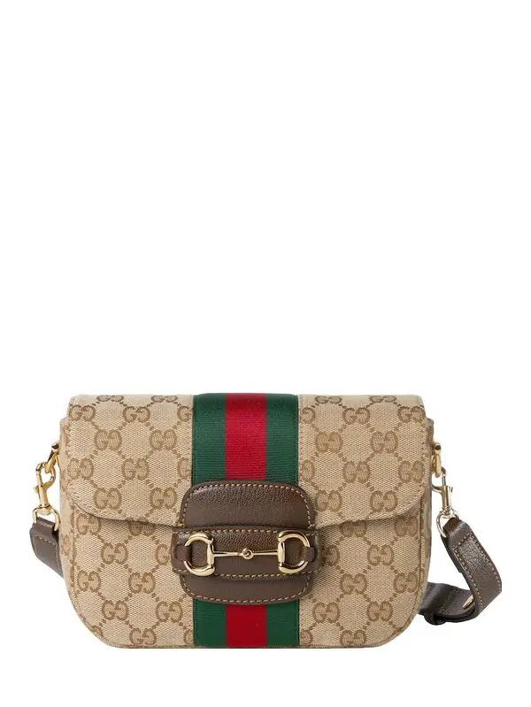 Gucci Horsebit 1955 Small Shoulder Bag - Beige