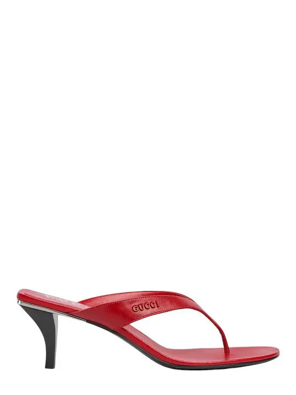 Gucci Vittoria Thong Sandals - Red