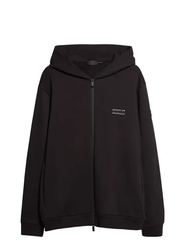 Moncler Cotton Zip Hoodie - Black