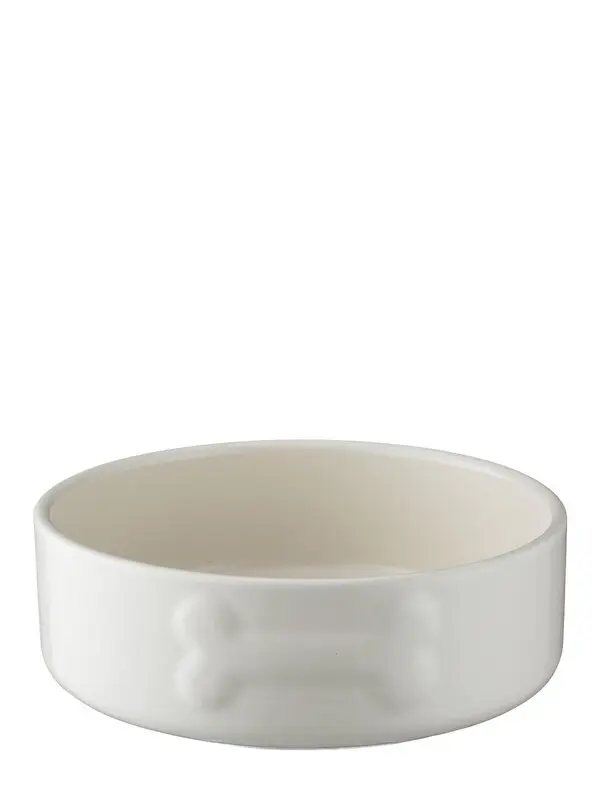MASON CASH Embossed Bone 17oz Dog Bowl - Beige