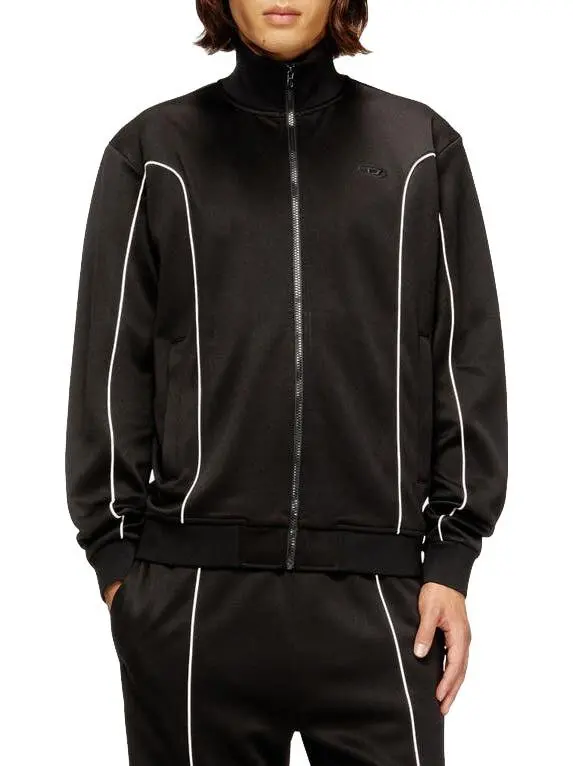 DIESEL® S-locking-do Full Zip Sweatshirt - Black