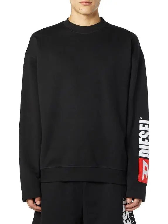 DIESEL® S-boxt-nc-div Relaxed Sweatshirt - Deep/black