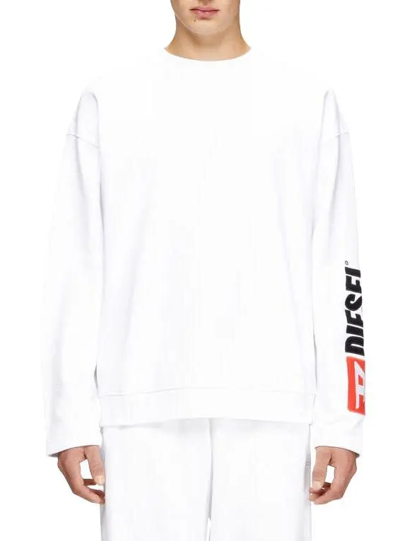 DIESEL® S-boxt-nc-div Relaxed Sweatshirt - White