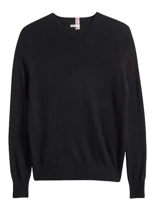 House Of Cb Wool And Cashmere Crewneck Sweater - Black