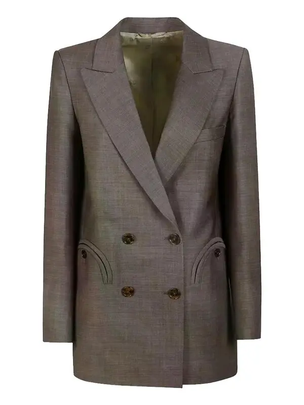 BLAZÉ MILANO Aile Double-breasted Blazer - Brown