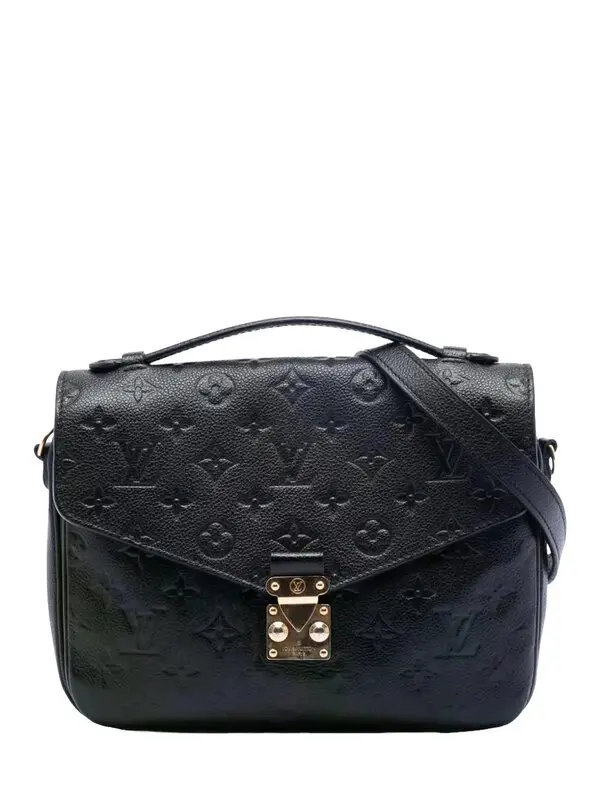 LOUIS VUITTON 2017 Monogram Empreinte Pochette Metis Satchel - Black