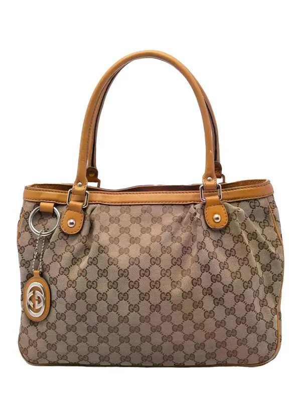 Gucci Gg Canvas Sukey Tote Bag - Brown
