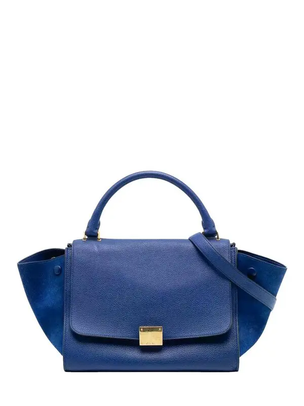 Celine 2014 Small Trapeze Satchel - Blue