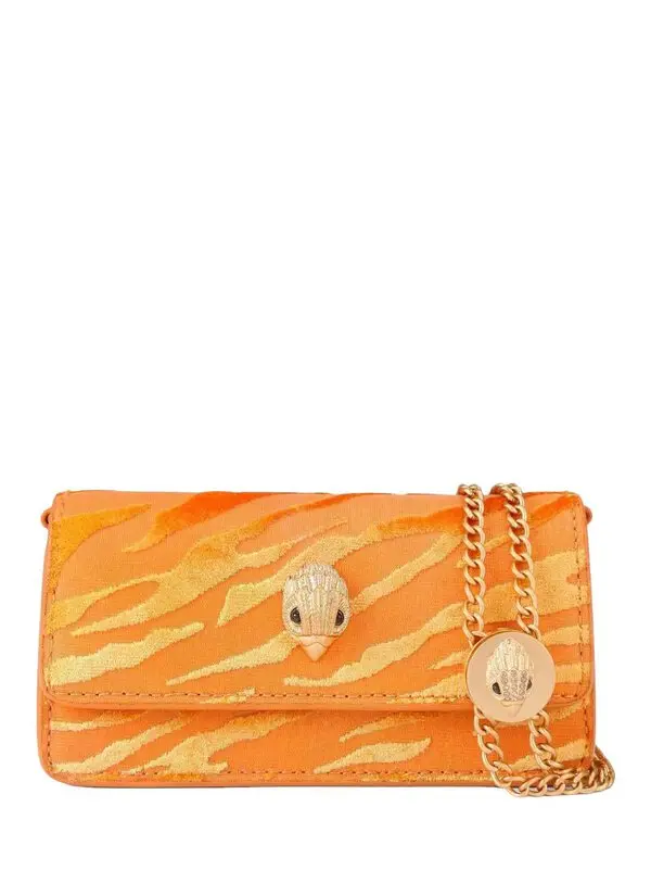 Kurt Geiger Animal-print Eagle Head Clutch - Orange