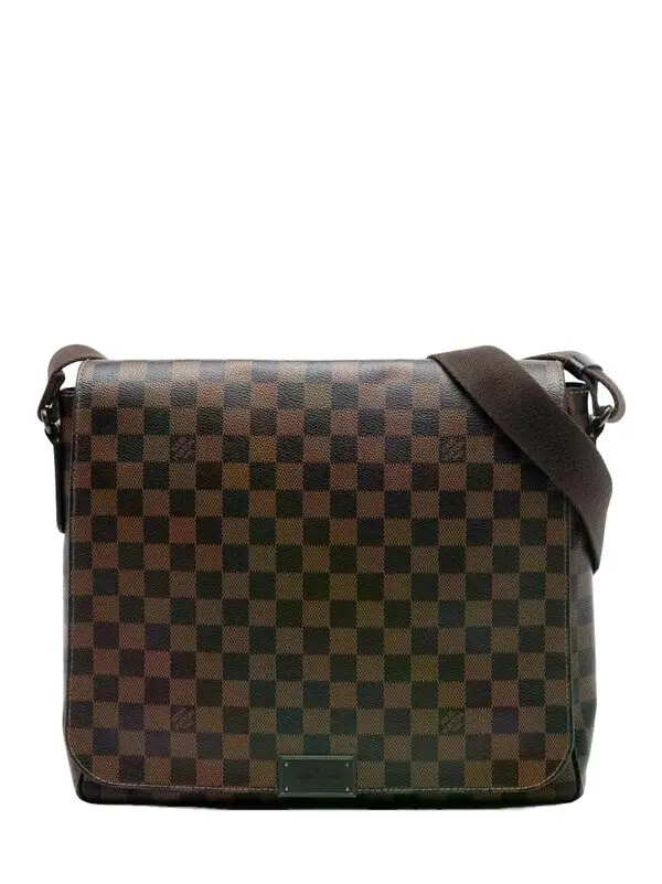 LOUIS VUITTON Damier Ebene District Mm Crossbody Bag - Brown
