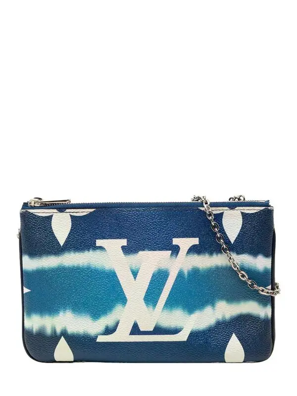 LOUIS VUITTON 2020 Monogram Escale Double Zip Pochette - Blue