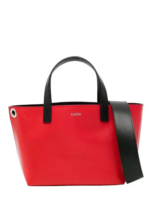 CAHU Logo-printed Tote Bag - Red