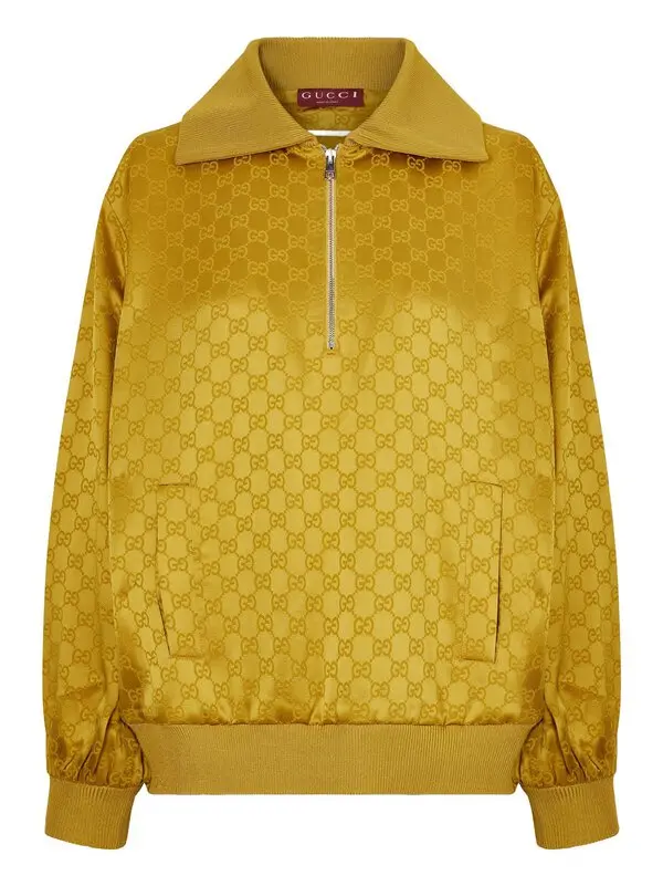 Gucci Satin-jacquard Track Jacket - Yellow