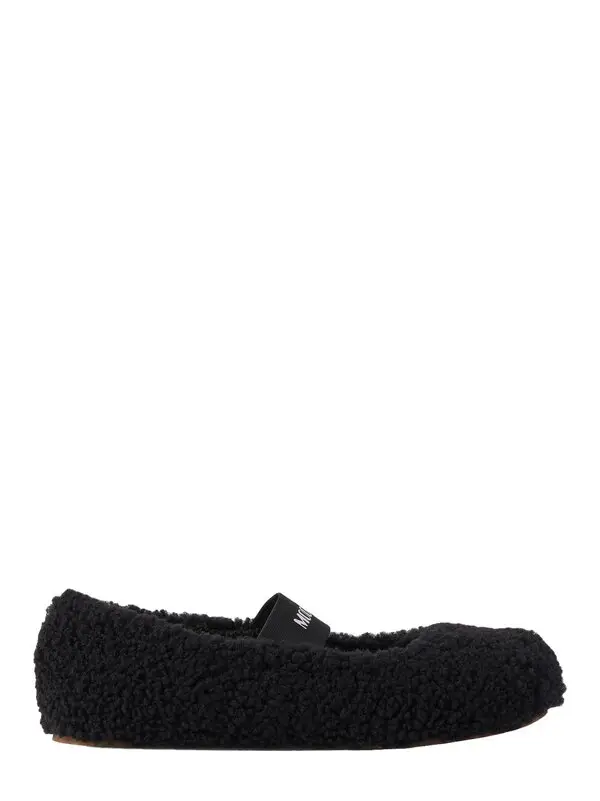 Moon Boot Shearling Ballet Flats - Black