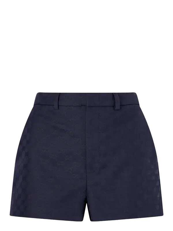 Gucci Twill Jacquard Shorts - Blue