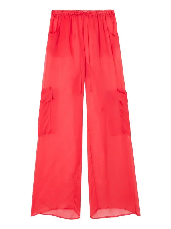 Kiki De Montparnasse Organza Straight-leg Pants - Orange