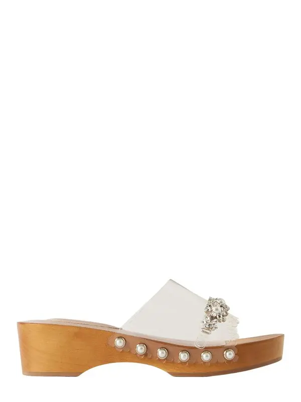 Simone Rocha Crystal-embellished Clogs - Neutrals