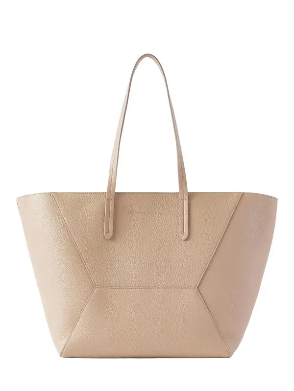 Brunello Cucinelli Textured-leather Tote - Neutrals