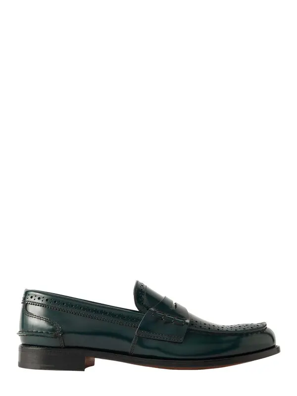Church's Robin Glossed-leather Penny Loafers - Dark Green