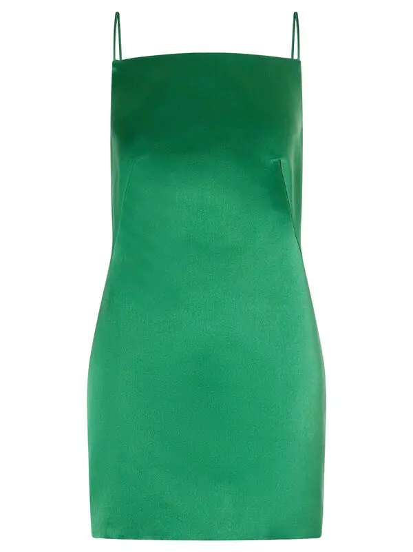 Givenchy Silk-satin Mini Dress - Bright Green